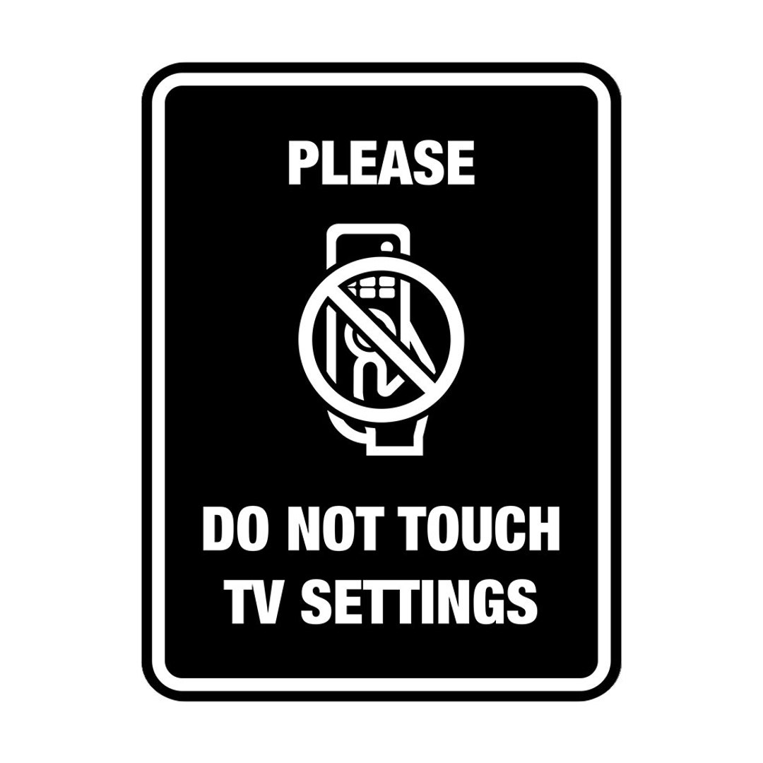 Portrait Round Please Do Not Touch TV Settings ABS Plastic - Etsy