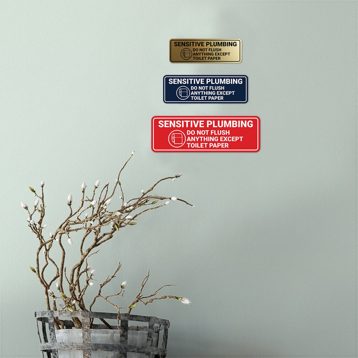 Standard Sensitive Plumbing Do Not Flush Anything Except - Etsy