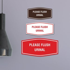 Fancy Please Flush Urinal Wall or Door Sign - Etsy