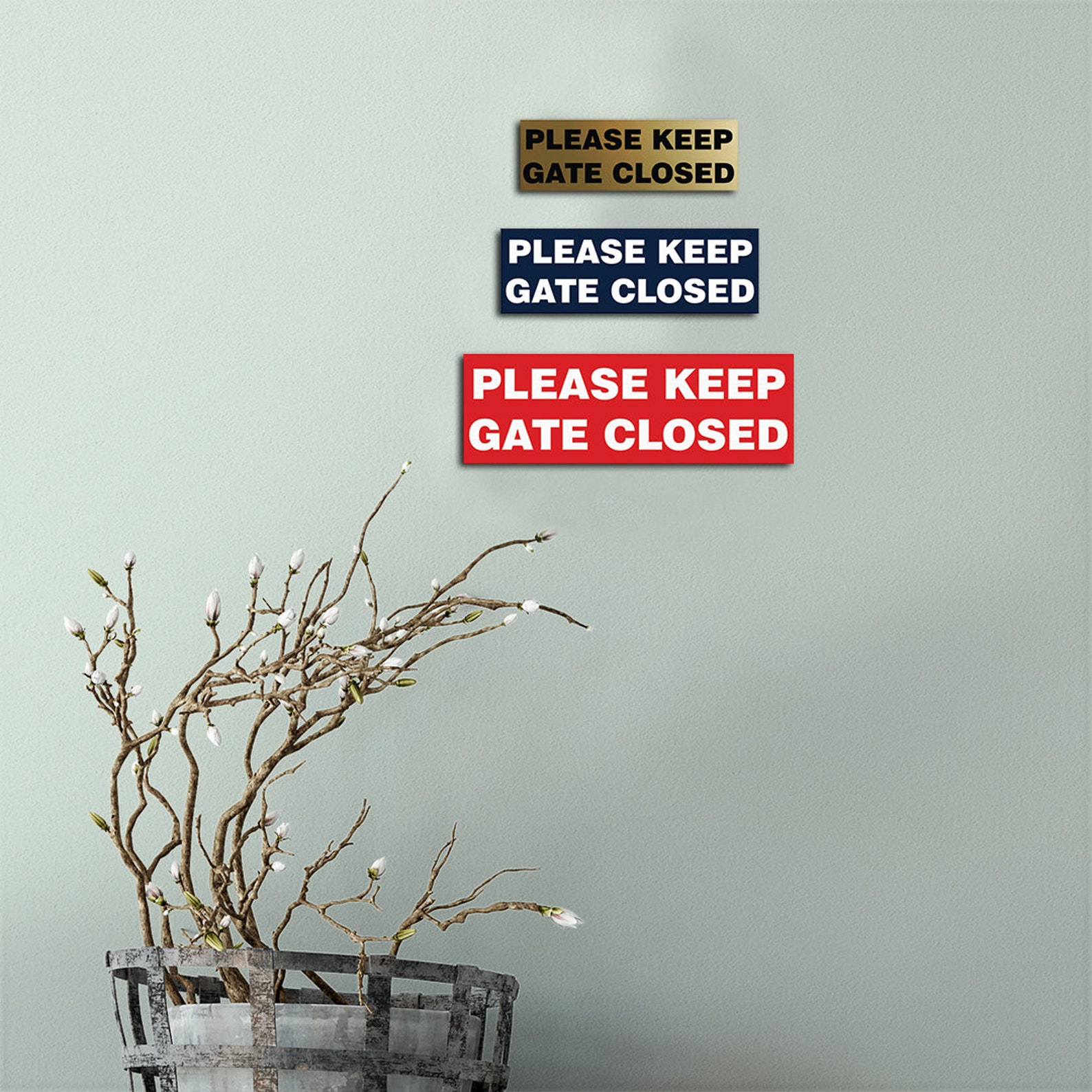 Basic Please Keep Gate Closed Sign | Etsy