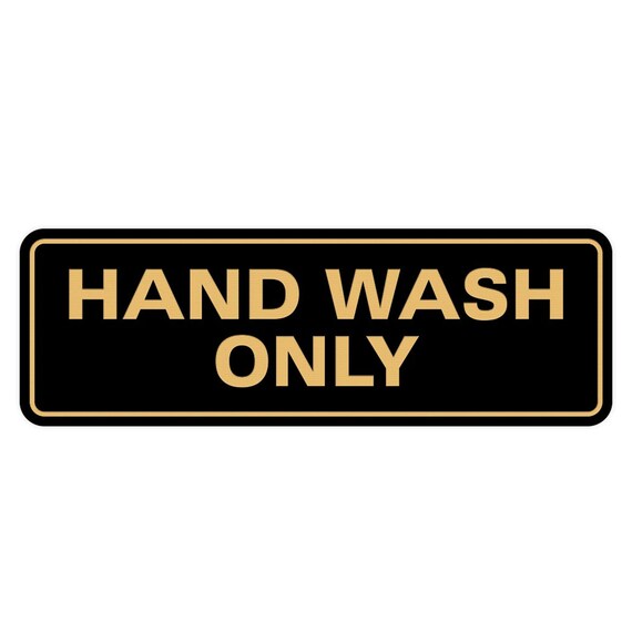 Standard Hand Wash Only Sign | Etsy