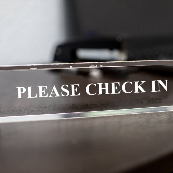 Acrylic Check in Here Sign - Etsy