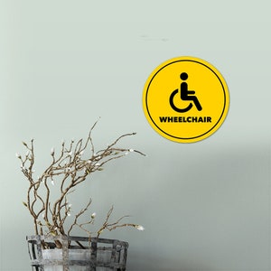 Circle Plus Wheelchair Wall or Door Sign Easy Installation - Etsy