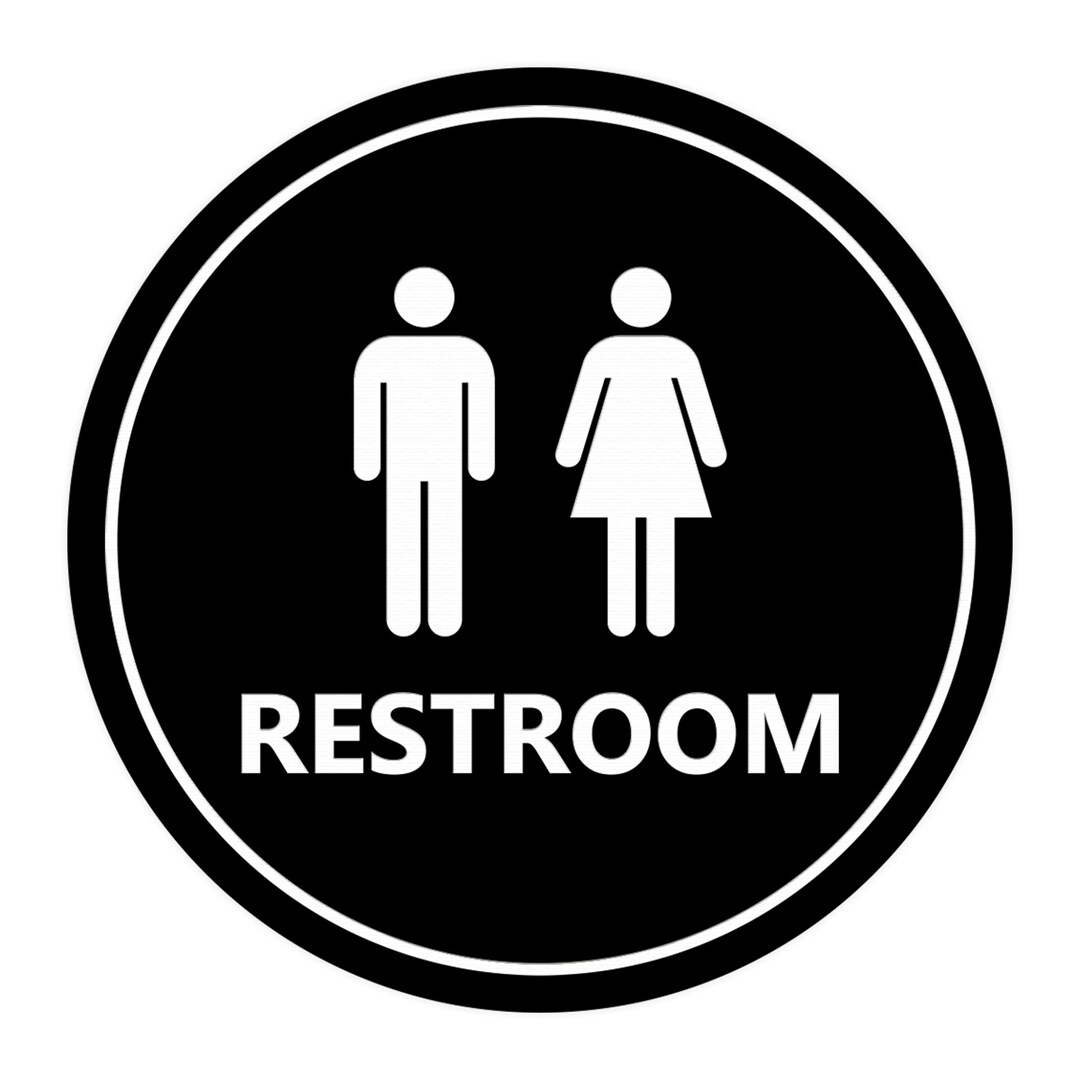 Signs Bylita Circle Unisex Restroom Sign - Etsy UK