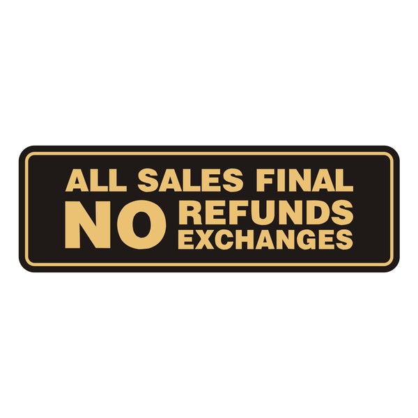 All Sales Final Sign - Etsy