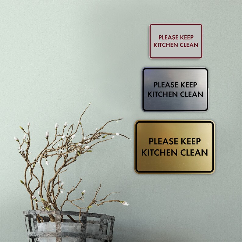 Classic Framed Please Keep Kitchen Clean Wall or Door Sign - Etsy