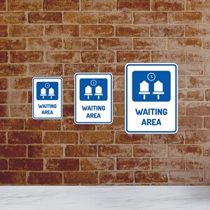 Portrait Round Plus Waiting Area Wall or Door Sign General Public ...