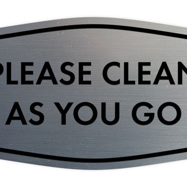 Clean as You Go Sign - Etsy