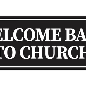 Standard Welcome Back to Church Wall or Door Sign - Etsy