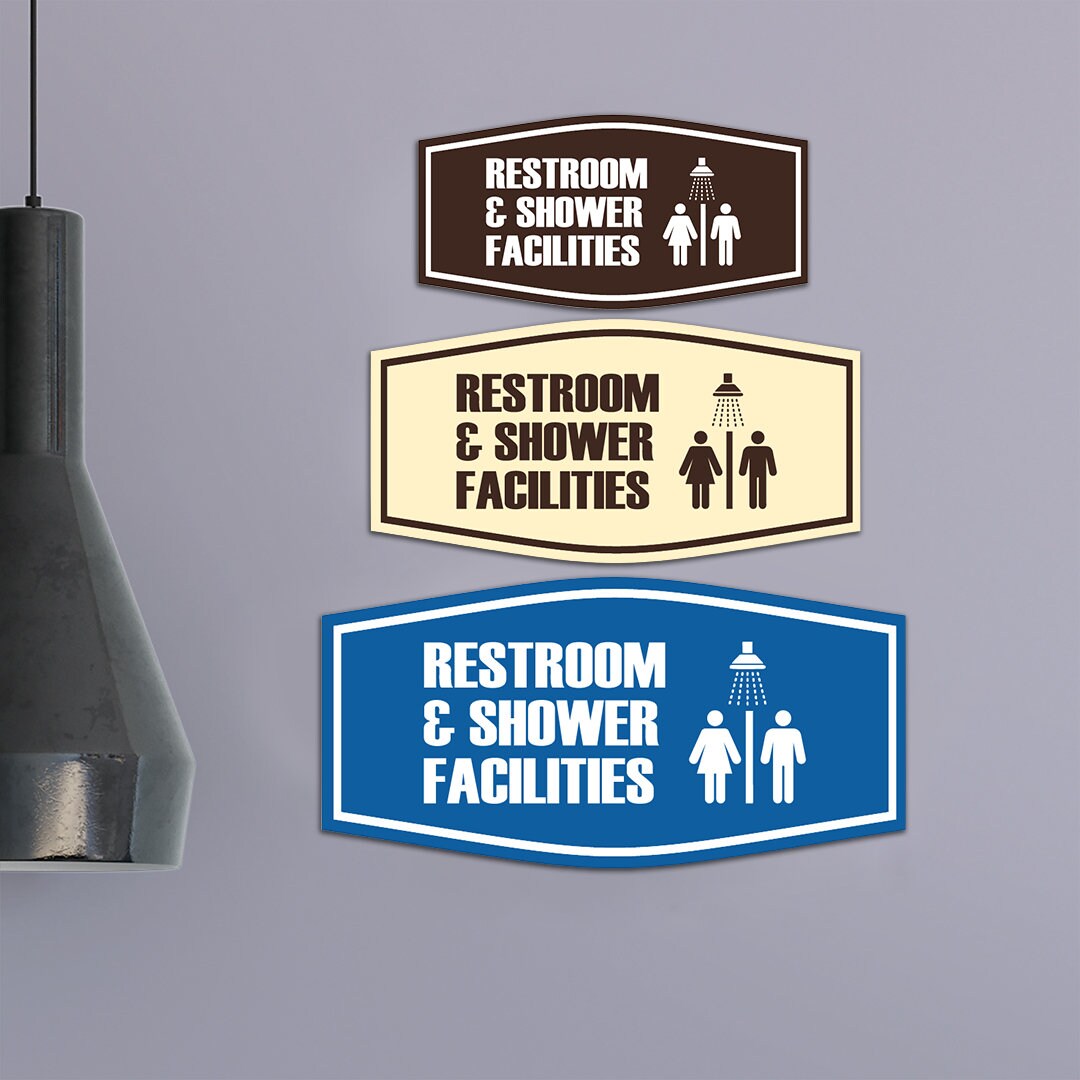 Fancy Restroom & Shower Facilities Wall or Door Sign - Etsy