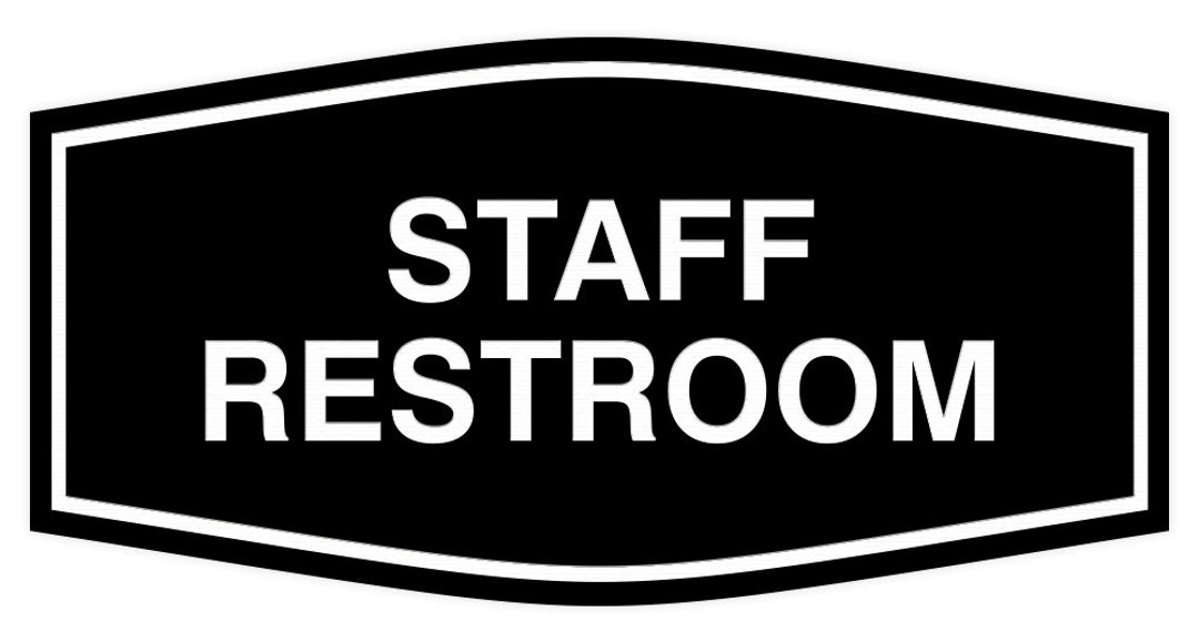 Fancy Staff Restroom Sign - Etsy