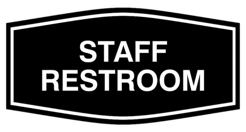 Fancy Staff Restroom Sign - Etsy