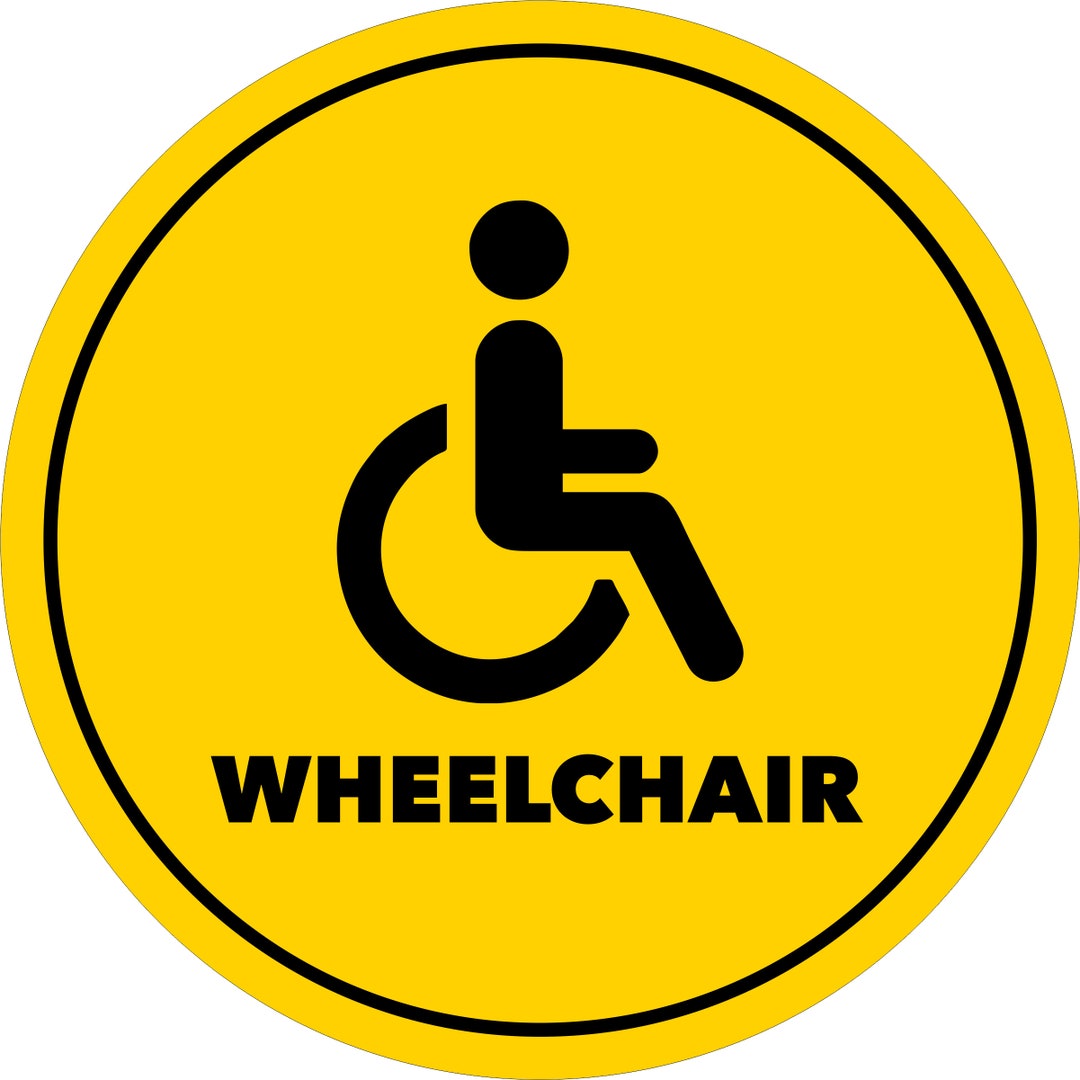 Circle Plus Wheelchair Wall or Door Sign Easy Installation - Etsy