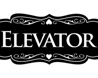 Vintage Elevator Sign