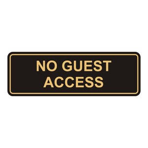 Signs Bylita Standard No Guest Access Sign | Etsy