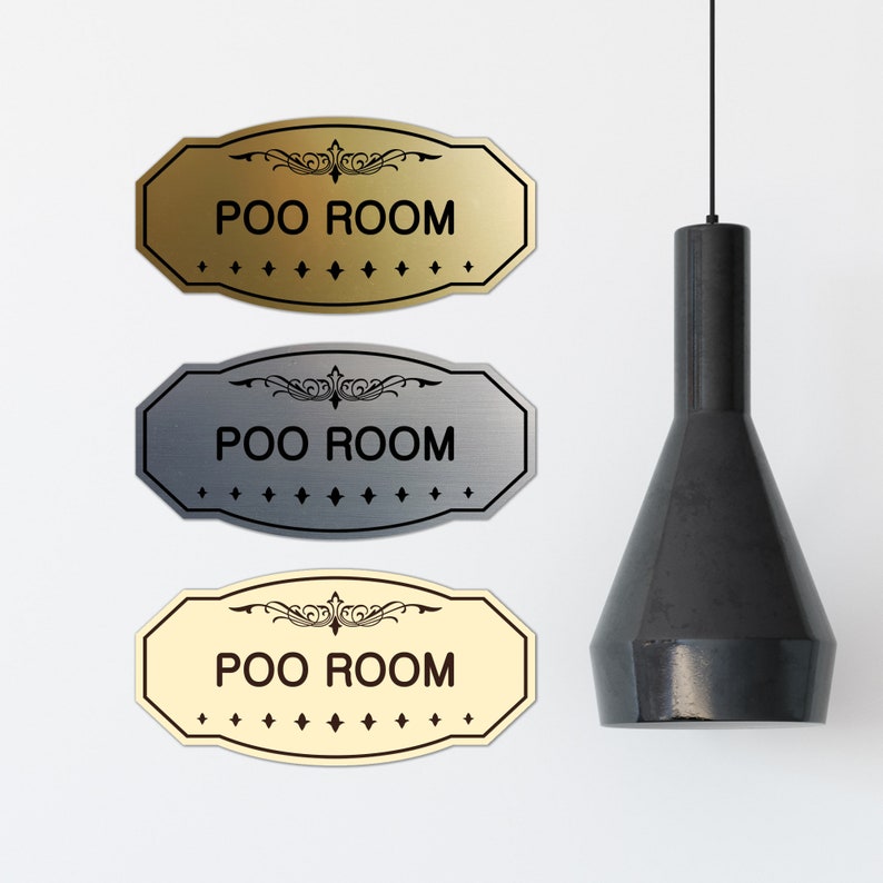 Victorian Poo Room Sign - Etsy