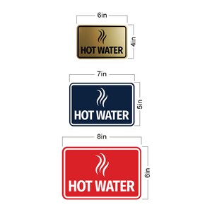 Signs Bylita Classic Framed Hot Water Wall or Door Sign - Etsy