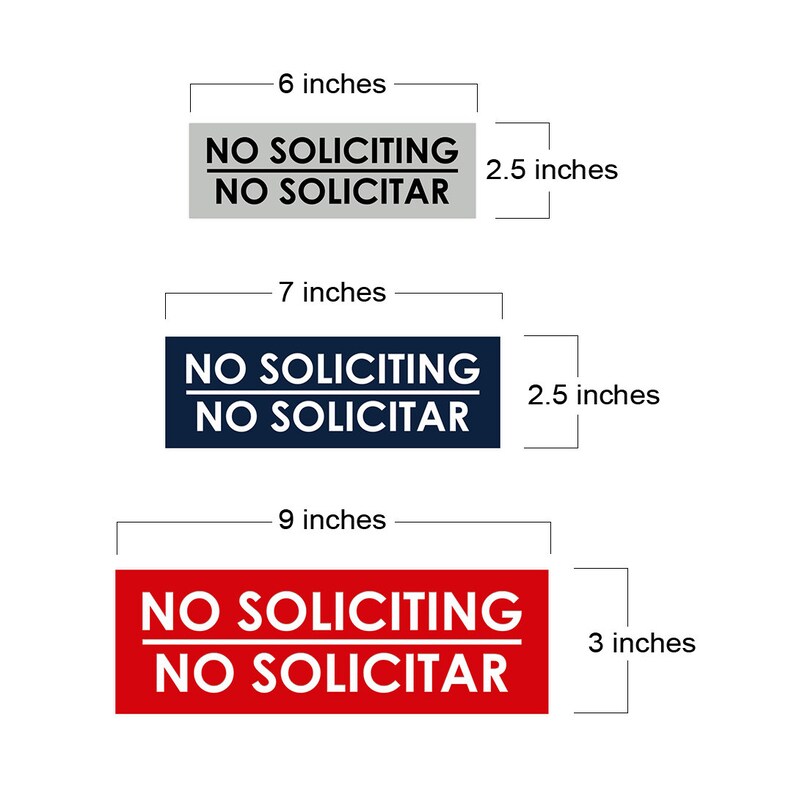 Basic No Soliciting No Solicitar Sign - Etsy