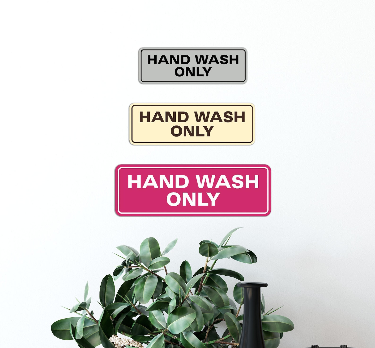 Standard Hand Wash Only Sign - Etsy