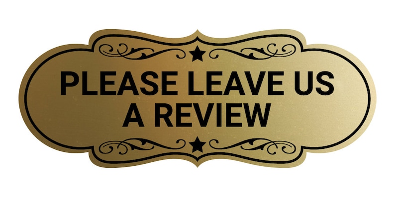 Designer Please Leave Us a Review Wall or Door Sign - Etsy