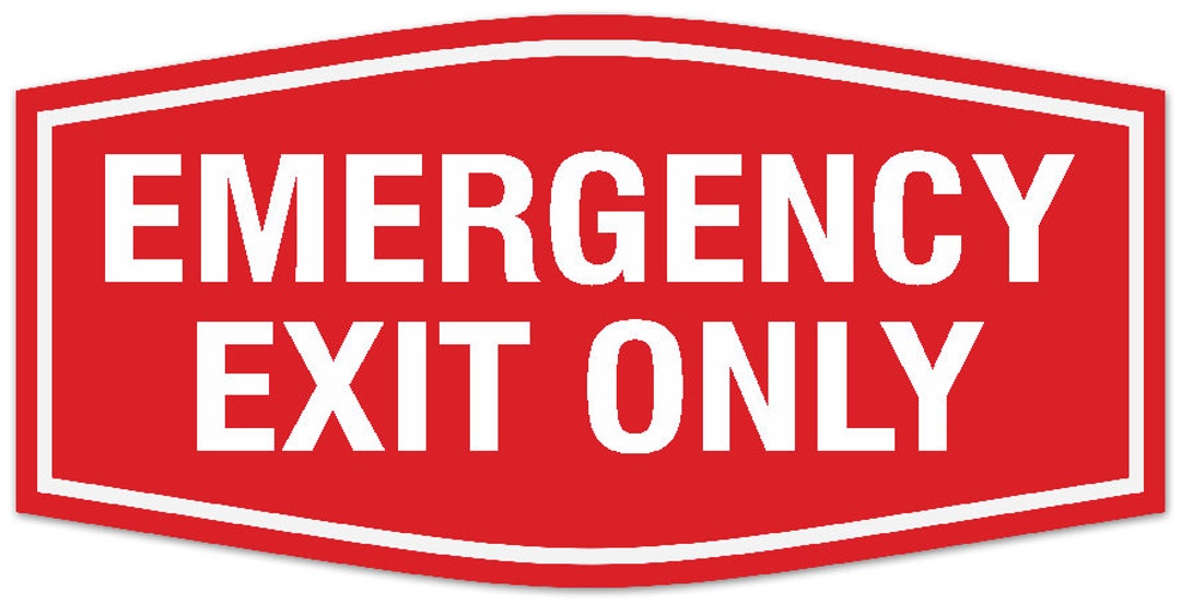 Fancy Emergency Exit Only Sign Laser-engraved Lettering Durable ABS ...