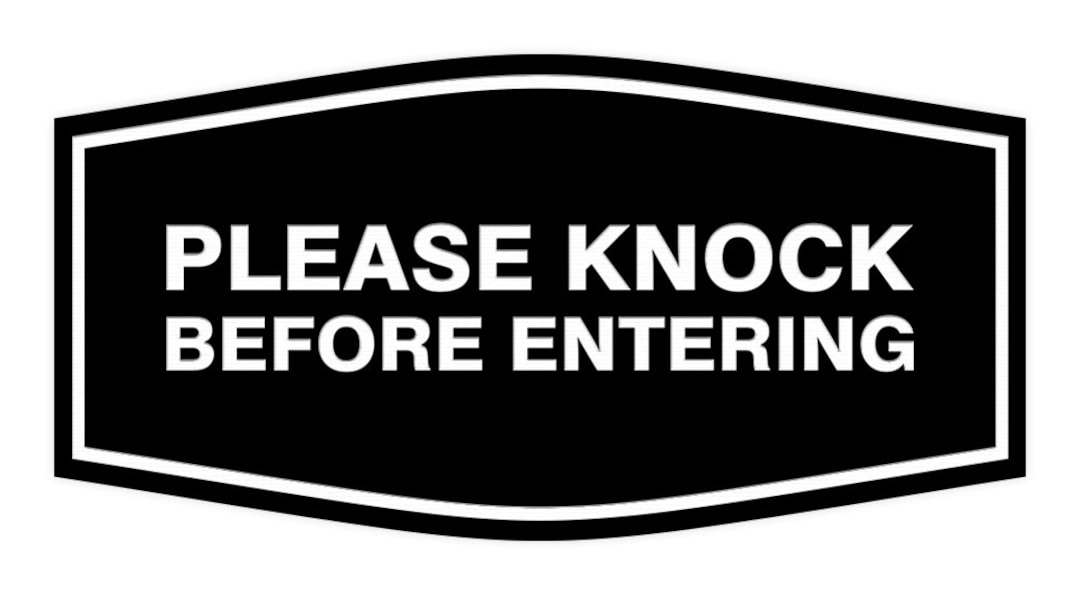 Fancy Please Knock Before Entering Sign - Etsy