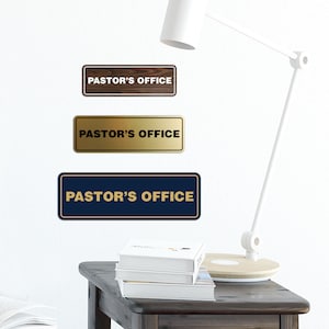 Signs Bylita Standard Pastor's Office Sign - Etsy