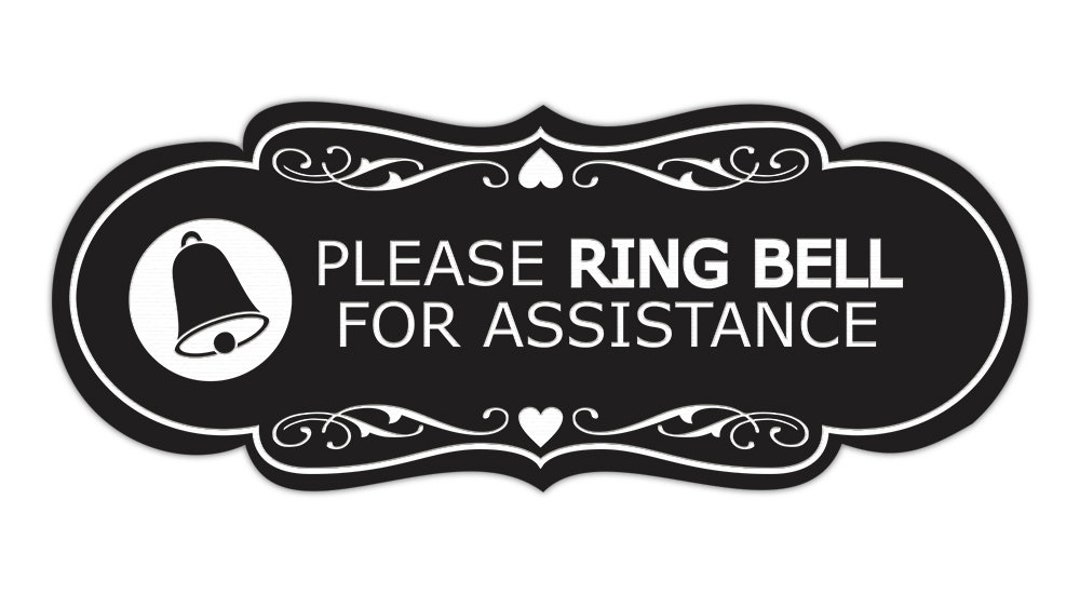 Designer Please Ring Bell for Assistance classic Bell Wall - Etsy
