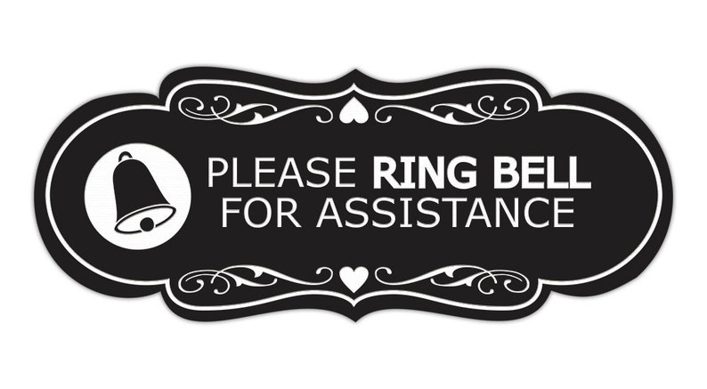 Designer Please Ring Bell for Assistance classic Bell Wall - Etsy