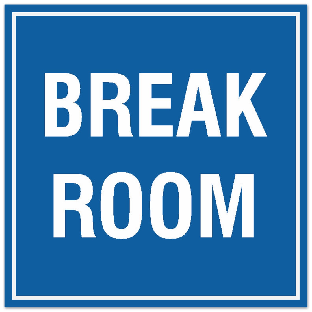 Signs Bylita Square Break Room Sign Easy Installation Durable Material ...