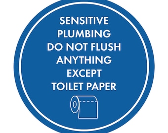 Toilet Sensitive Sign - Etsy
