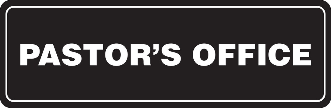 Signs Bylita Standard Pastor's Office Sign - Etsy