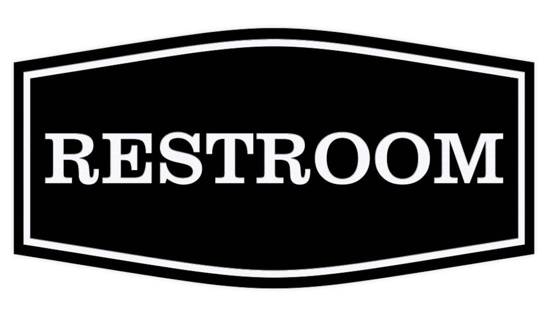 Fancy Restroom Sign - Etsy