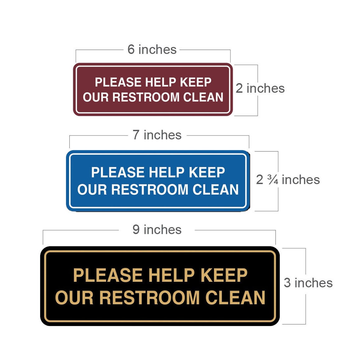 Standard Please Help Keep Our Restroom Clean Sign | Etsy