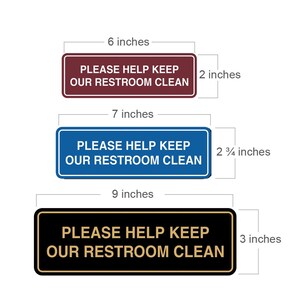 Standard Please Help Keep Our Restroom Clean Sign - Etsy