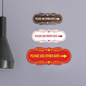 Signs Bylita Designer Please Use Other Gate Wall or Door Sign - Etsy