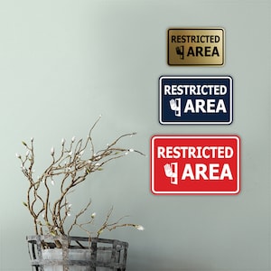 Classic Framed Restricted Area Wall or Door Sign - Etsy