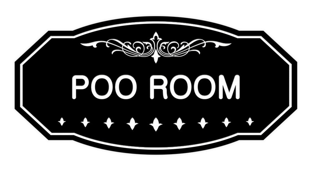 Victorian Poo Room Sign - Etsy