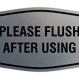 Fancy Please Flush After Using Wall or Door Sign - Etsy