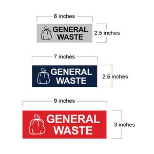 Basic General Waste Wall or Door Sign - Etsy
