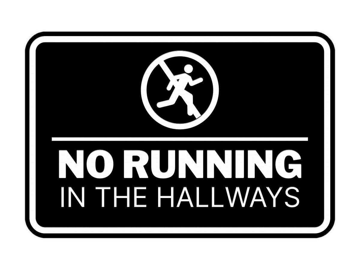 No Running Sign In Water