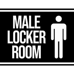 Classic Framed Male Locker Room Wall or Door Sign - Etsy