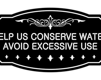 Conserve Water Sign | Etsy