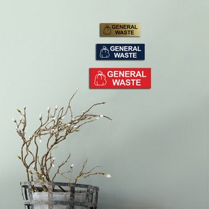 Basic General Waste Wall or Door Sign - Etsy
