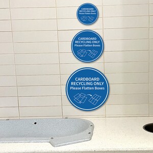 Signs Bylita Circle Cardboard Recycling Only Please Flatten Boxes Wall ...
