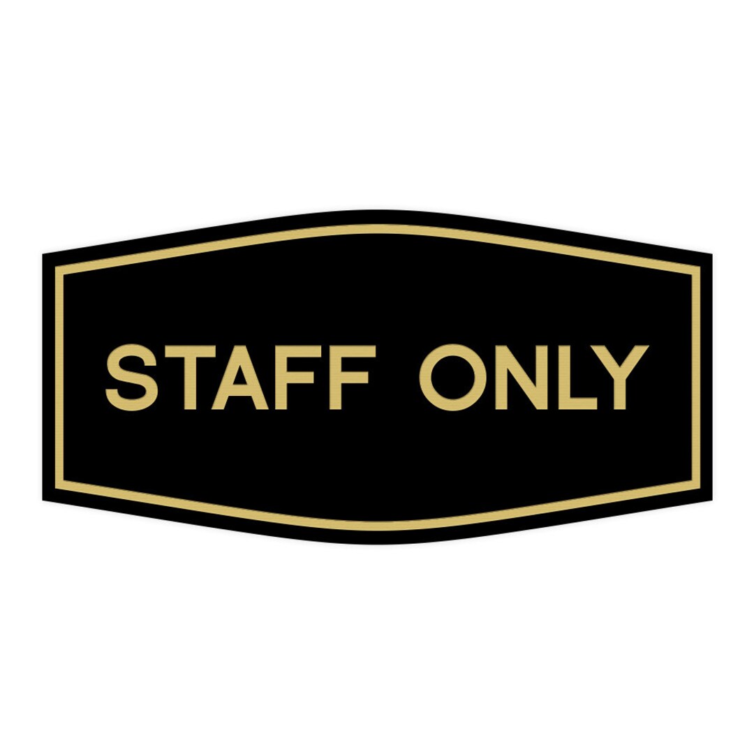 Fancy Staff Only Sign - Etsy