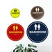 Signs Bylita Circle Washroom Sign - Etsy