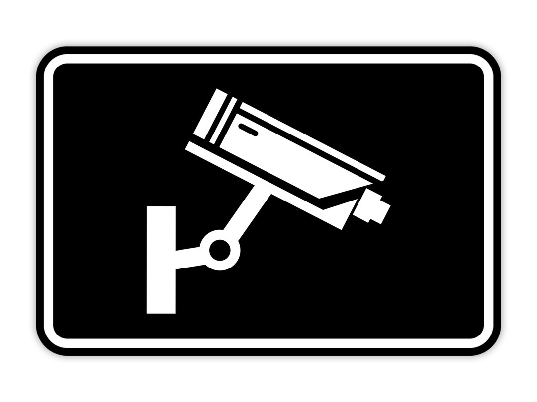Signs Bylita Classic Framed Video Camera Graphic Surveillance Wall or ...