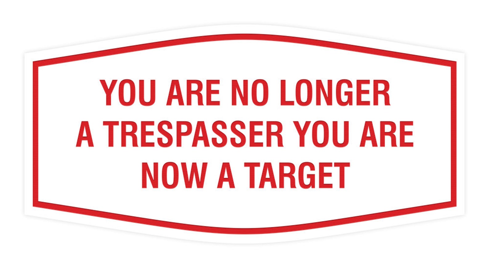 Fancy You Are No Longer a Trespasser You Are Now a Target Wall - Etsy
