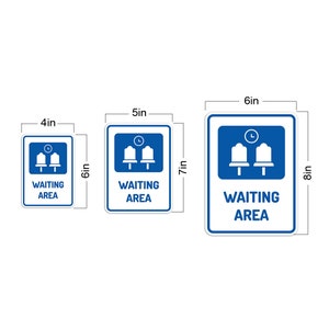 Portrait Round Plus Waiting Area Wall or Door Sign General Public ...